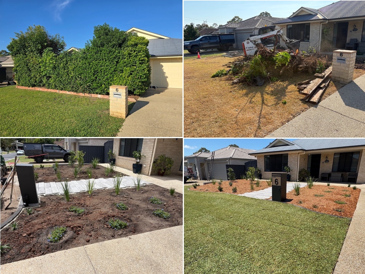 landscaping before and after by Brisbane Landscapers